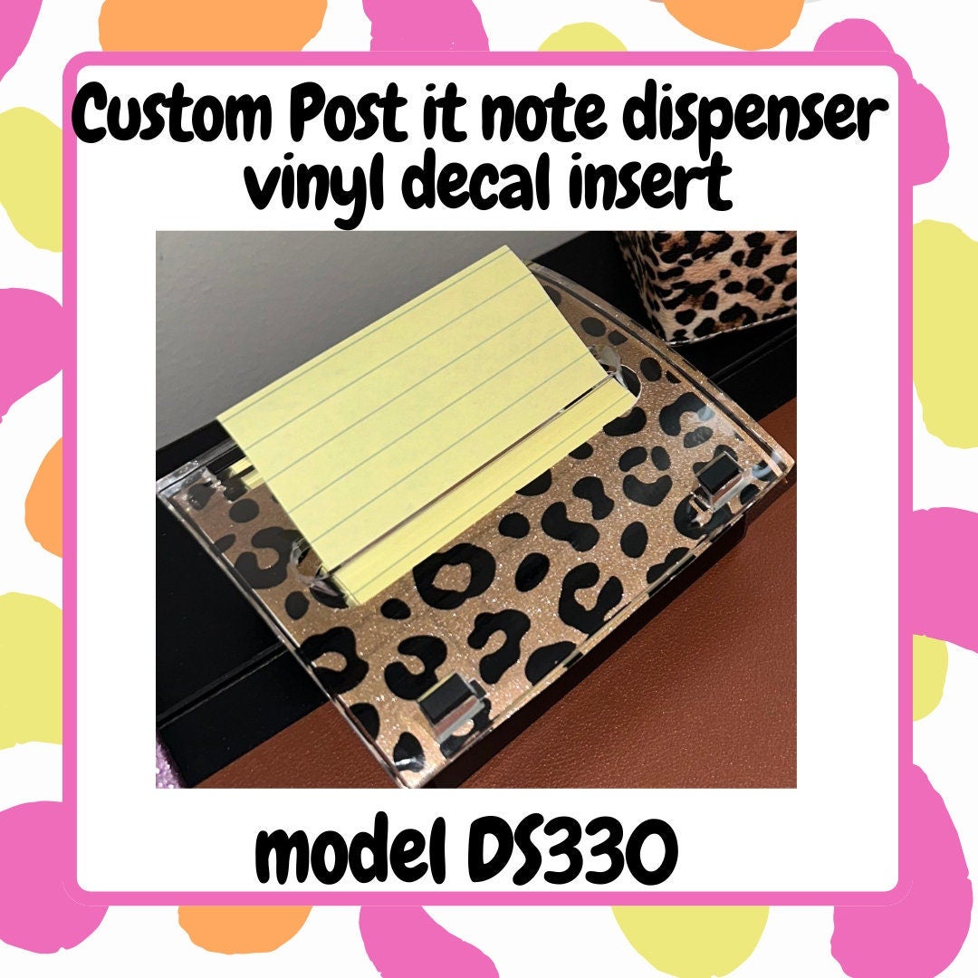 Custom Post it note dispenser model DS330 vinyl decal insert - Easily ...